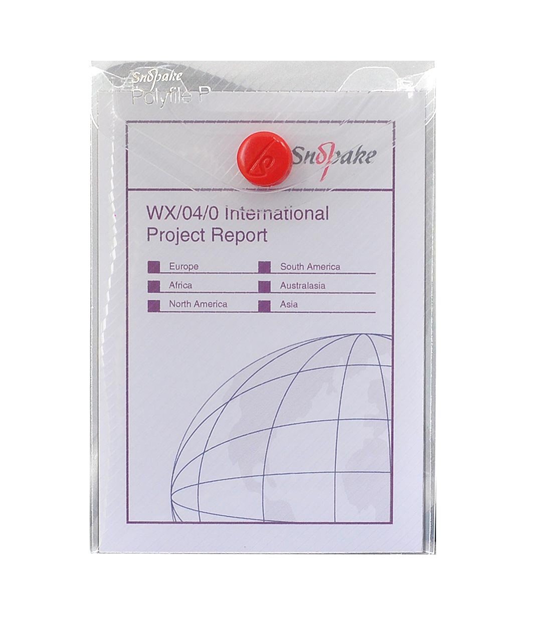 Snopake 13306 Polyfile P A7 Portrait Popper Wallet File with Press Stud - Clear (Pack of 5)