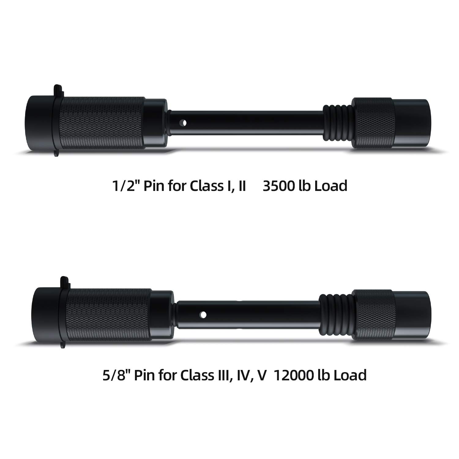 Trailer Hitch Lock, Ohuhu Hitch Pin Lock, Trailer Receiver Hitch Locking Pin, Fits Receivers 1.25, 2 and 2.5" (Class I,II,III,IV,V) (1/2" + 5/8")