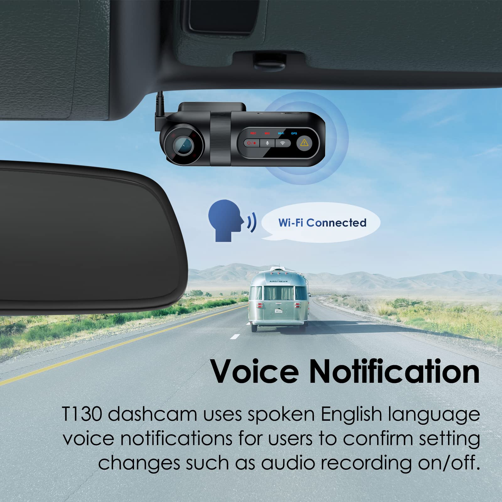 VIOFO T130 3 Channel Dash Cam Uber, Built in WIFI and GPS, 1440P+1080P+1080P Three way Triple Car Dash Camera, IR Night Vision, Supercapacitor, G-Sensor, 24 Hour Parking Mode, Support 256GB Max