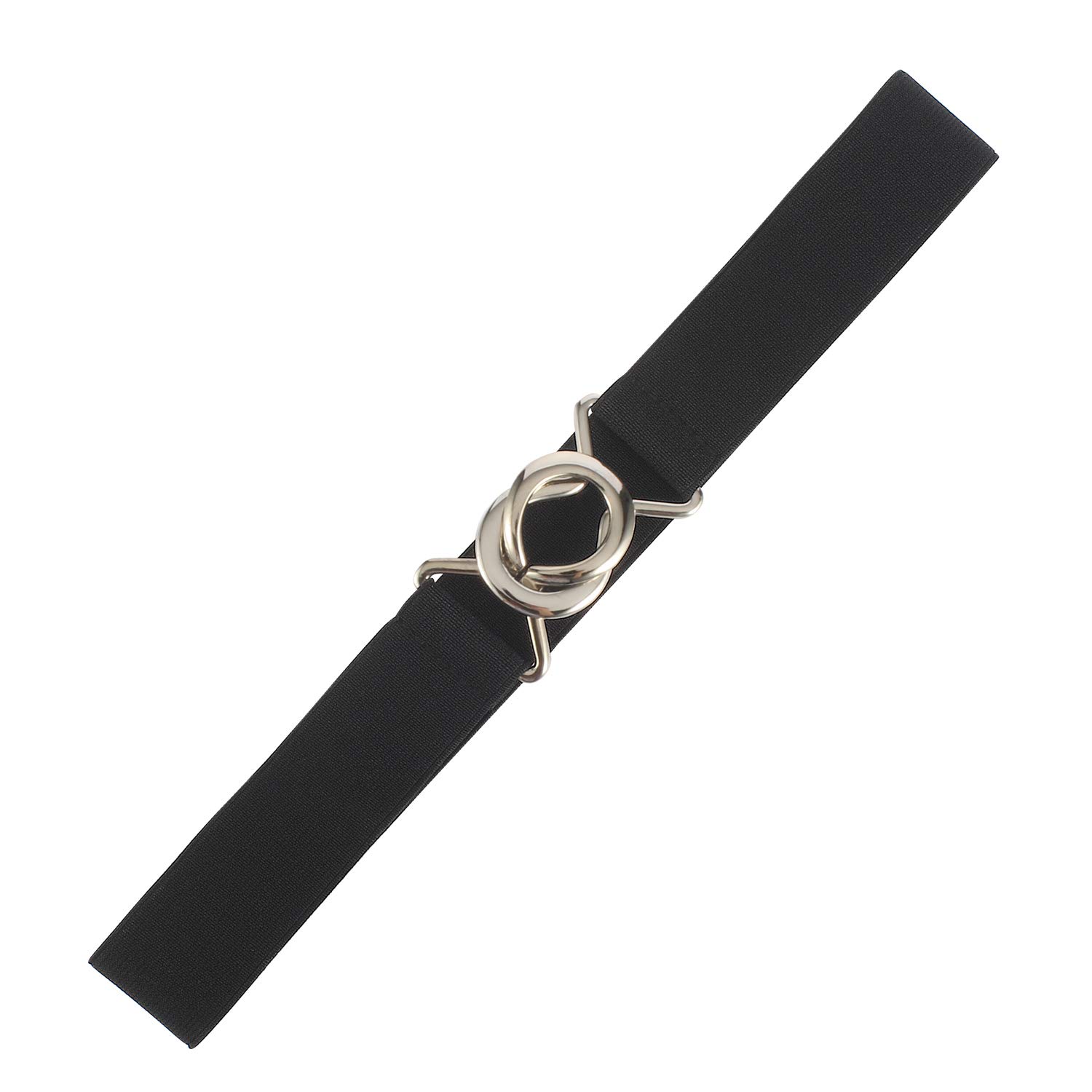 Syuer Women Stretchy Skinny Waist Belt Simple Style Elastic Belt for Jeans Dresses (L-XL (30β-36β), Black)
