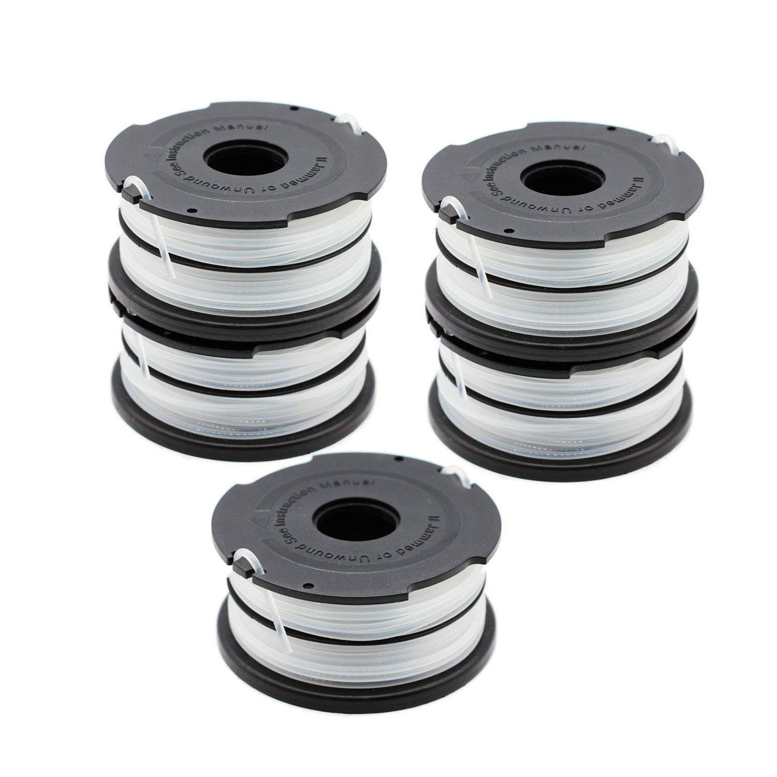 RONGJU 6 Pack Weed Eater Replacement Spools for Black and Decker GH3000 GH3000R LST540 LST540B String Trimmer Spool SF-080 SF-080-BKP with 20ft 0.080" Trimmer line