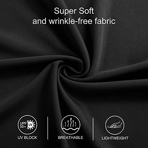 Women's Active Dry-Fit Long Sleeve UPF 50+ Sun Protection Tops Workout Outdoor UV Shirts with Thumb Holes P13 A-black