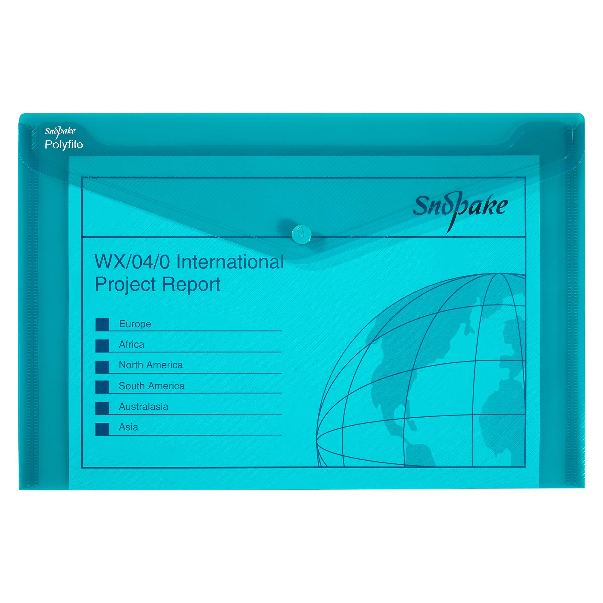 Snopake Foolscap Polyfile Popper Wallet with Press Stud - Electra Assorted [Pack of 15] Ref: 14756RY - [Amazon Exclusive]