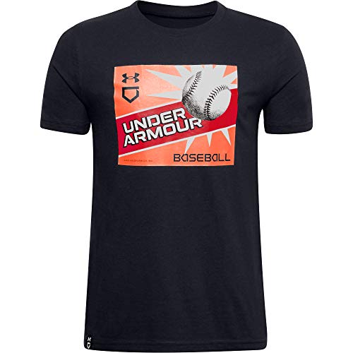 Under Armour B Il Graphic T Billboard, Black (001)/Panic Orange, Youth X-Small