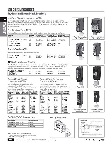 Siemens QA120AFC 20-Amp Single Pole 120-volt Plug-On Combination AFCI Breaker