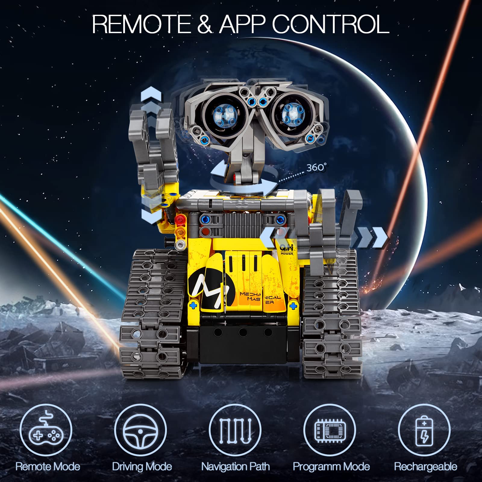 Sillbird STEM Building Blocks Robot for Kids- Remote Control Engineering Science Educational Building Toys Kits for 8,9-14 Year Old Boys and Girls