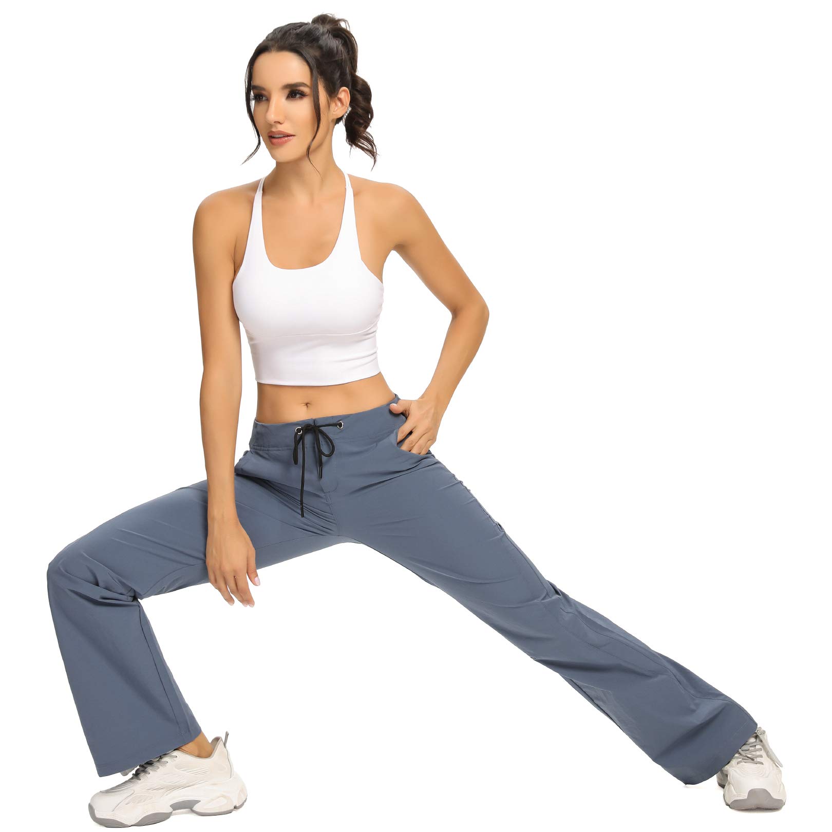 Women's Golf Pants Stretch Lightweight Breathable Quick Dry Anytime Outdoor Boot Cut Casual Work Pant,2064,Blue,US 10