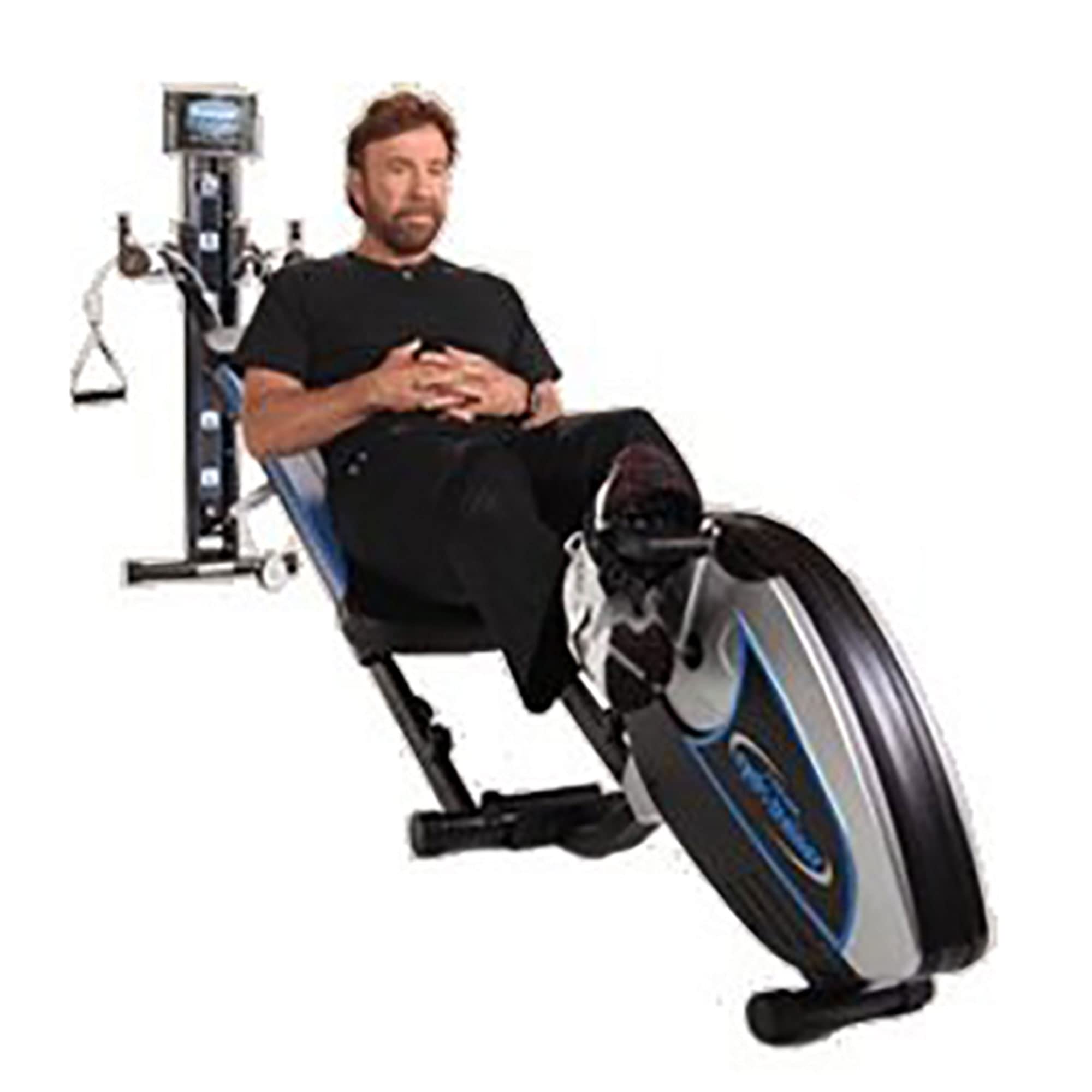 Total Gym Attachable Cyclo Supportive Trainer with Digital Monitor Progress Tracking Display for Home Workout Exercise Machines, Black