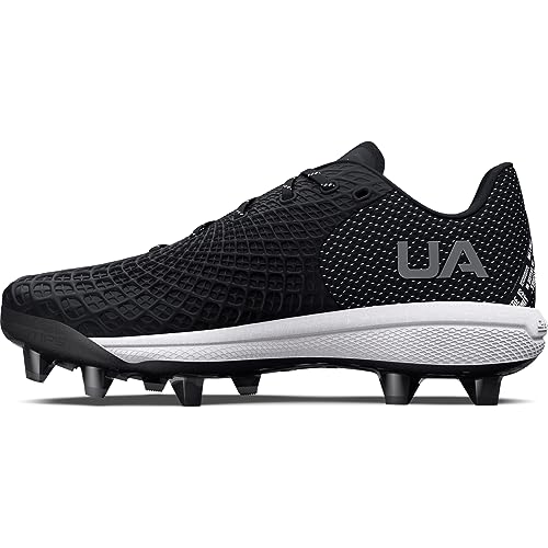 Under Armour Women's Glyde 2.0 MT TPU, (001) Black/Black/Metallic Silver, 8, US