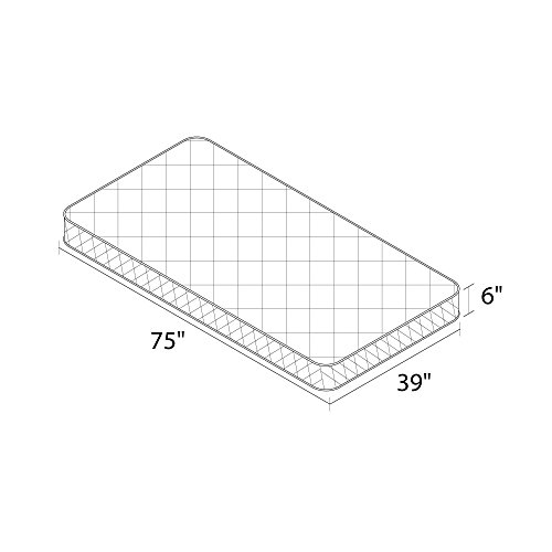Signature Sleep 6” Coil Mattress made with CertiPUR-US® certified foam , Twin,White