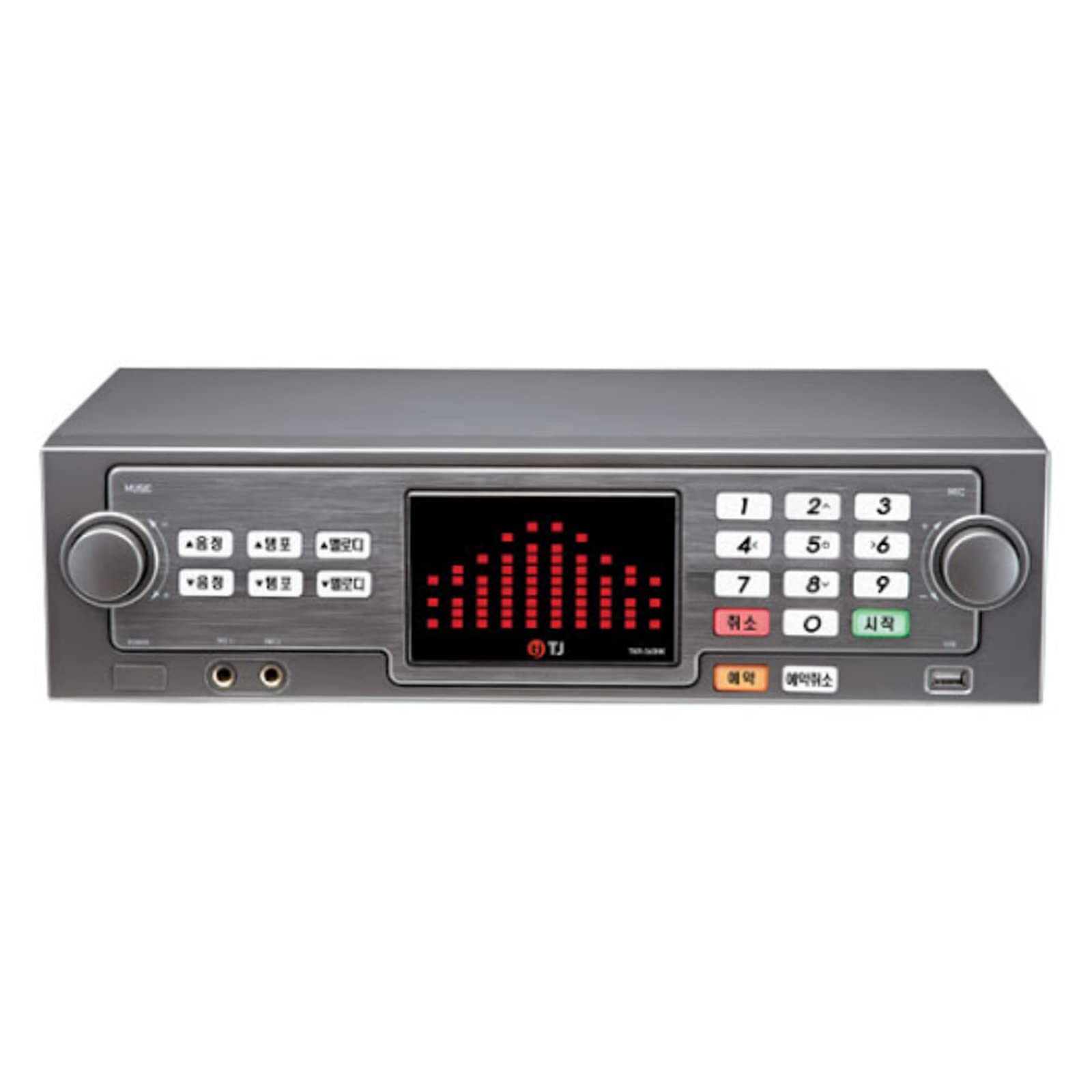 TJ TKR-365HK Karaoke Machine Korean Karaoke Singing Machine 1TB HDD System + TMW-100 Wireless Microphone 2P + Keyboard Controller + Song Book Set (Black)