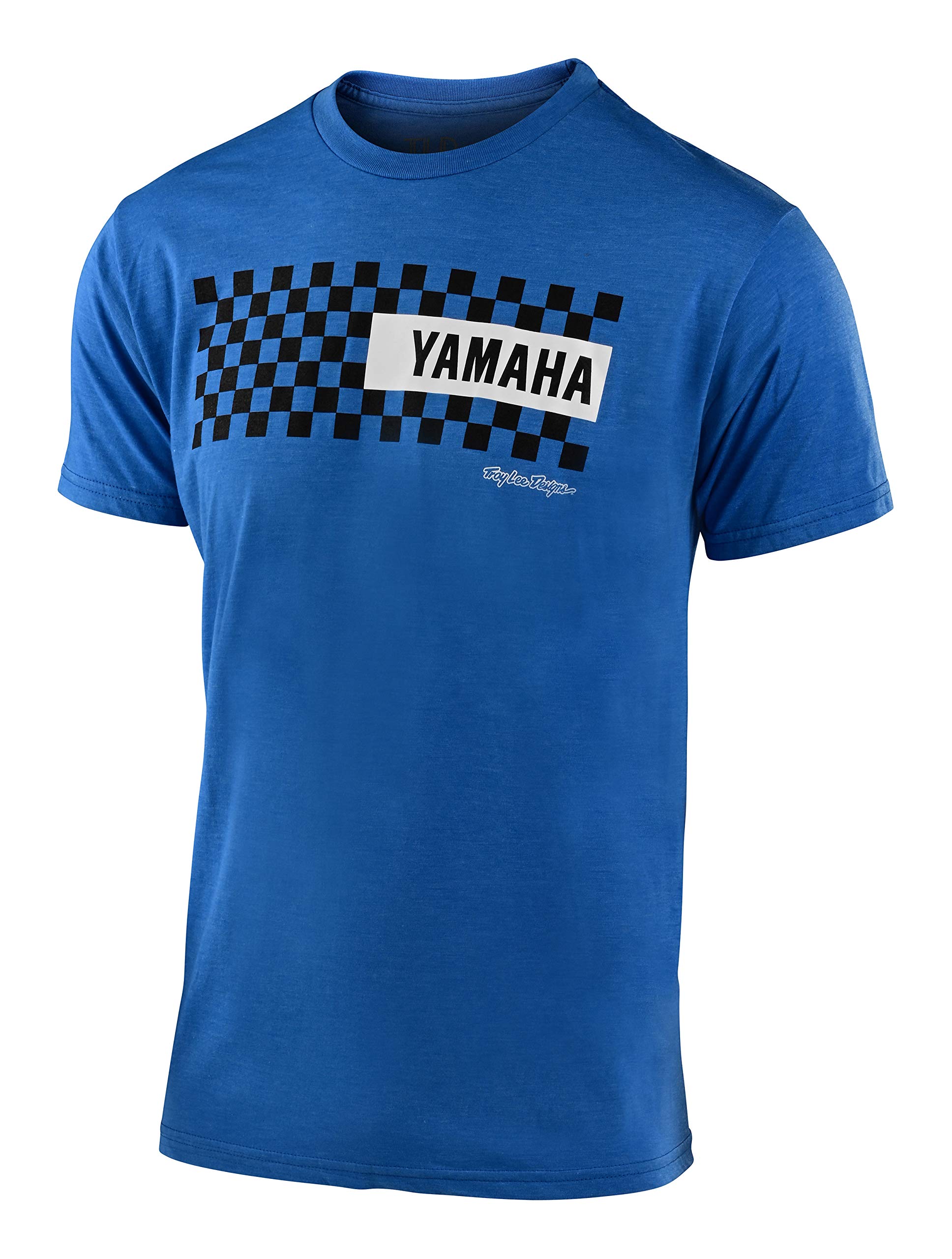 Troy Lee Designs Official Mens Yamaha Checker | Short Sleeve | T-Shirt (Royal, MD)