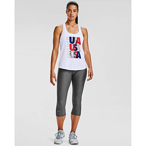 Under Armour Freedom Usa Olympic Tank, White (100)/Steel, Large