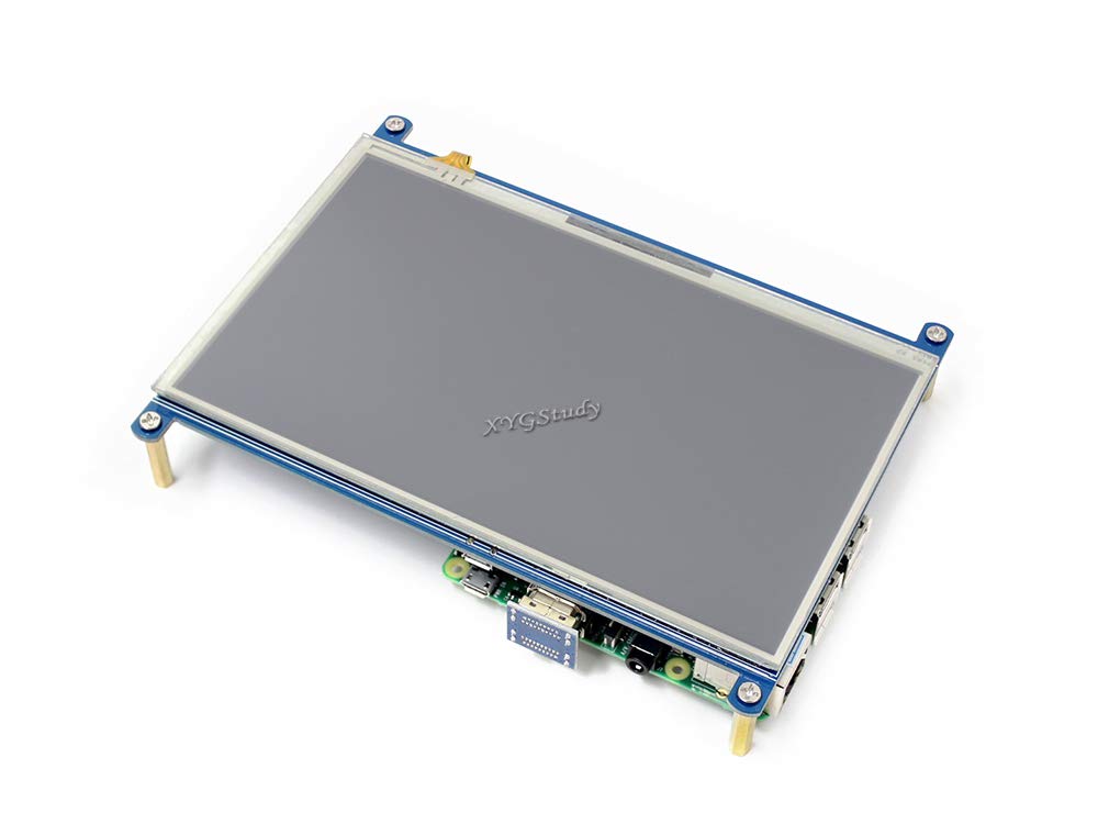 XYGStudy for Raspberry Pi 7 inch IPS 1024×600 Resistive Touch Screen Monitor LCD HDMI Interface SPI Supports Supports Mini PC Raspberry Pi 4B/3B+/3B/3A+/2B/B+/A+ Zero WH/Zero W/Zero