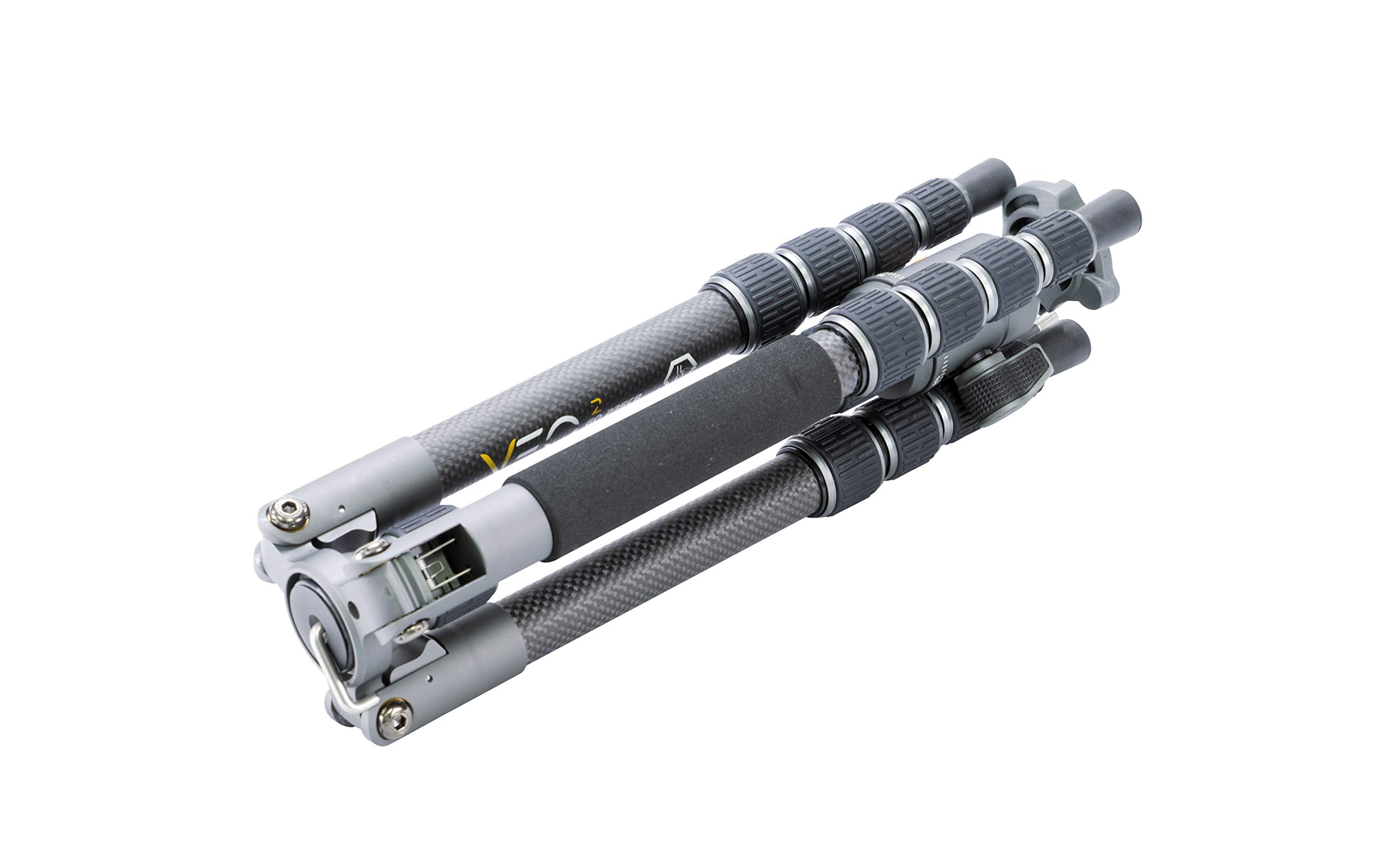 Vanguard VEO2GO235CB Carbon Fiber Travel Tripod with Ball Head for Sony, Nikon, Canon, Fujifilm Mirrorless, Compact System Camera (CSC), DSLR Grey
