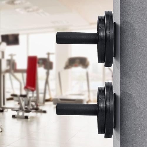 Yes4All 2-inch Olympic Weight Plate Storage, Heavy Gauge Steel, Pairs (Black)