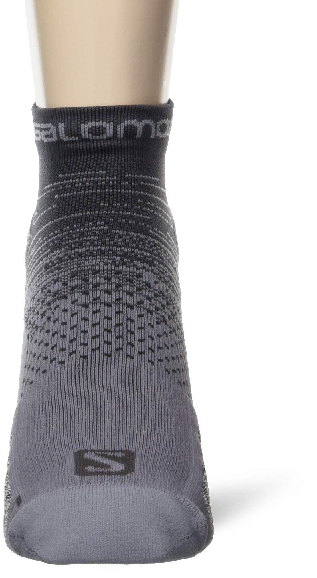 Salomon Unisex Predict Low Socks, Ebony/Quiet Shade Heather, Small