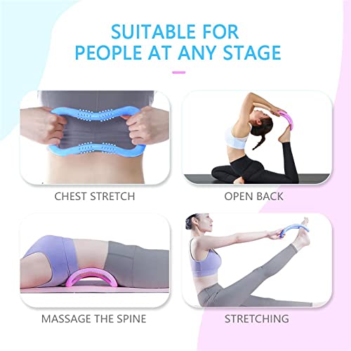 waysky Pilates Training Yoga Ring for Back Pain Relief, Leg Muscle Recovery Support Circle, Indoor Home Workouts Gym Exercise Sport Ring 2 Pack