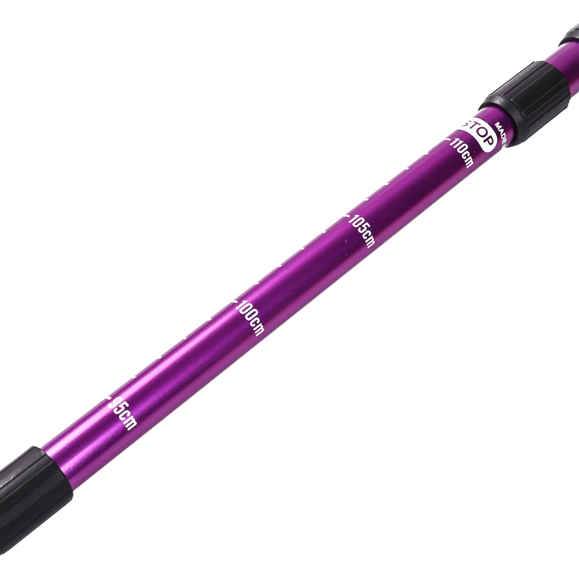 Trekking Walking Poles Adjustable for All Heights, Collapsible Hiking Poles Durable & Lightweight Aluminum Alloy High-strength Hiking Accessory (One Size, Straight Handle Purple)