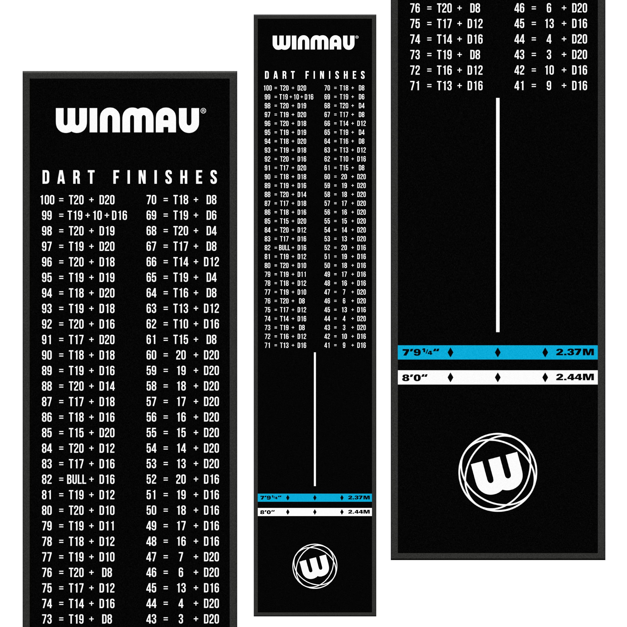 WINMAU Darts Mats - with oche Lines and Protection for Your Floor (Outshot)