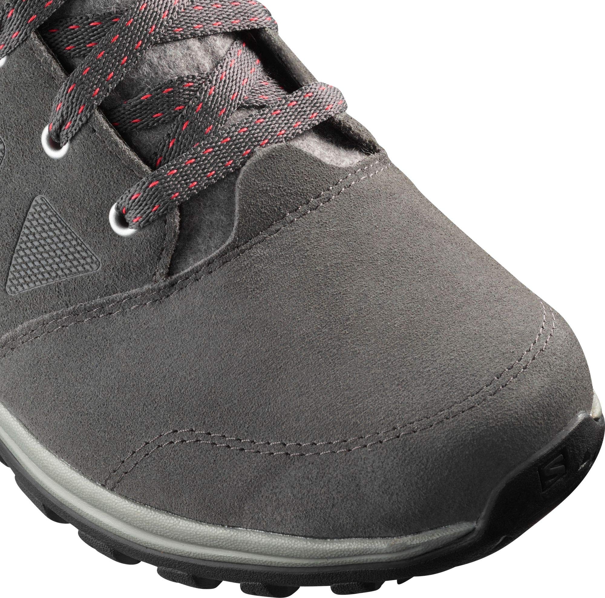 Salomon Women's Ellipse Freeze CSWP Snow Boots, Magnet/Quiet Shade/Hibiscus, 10