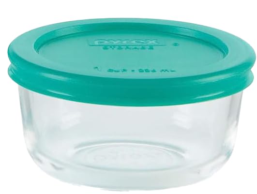 Utensilux Bundle Pyrex 8 Peice Round Bundle 4 Glass Storage Containers With Lids, 7-cup, 4-cup, 2-cup, & 1-cup Meal Prep Containers With Lid, Bpa-free Lid, Dishwasher