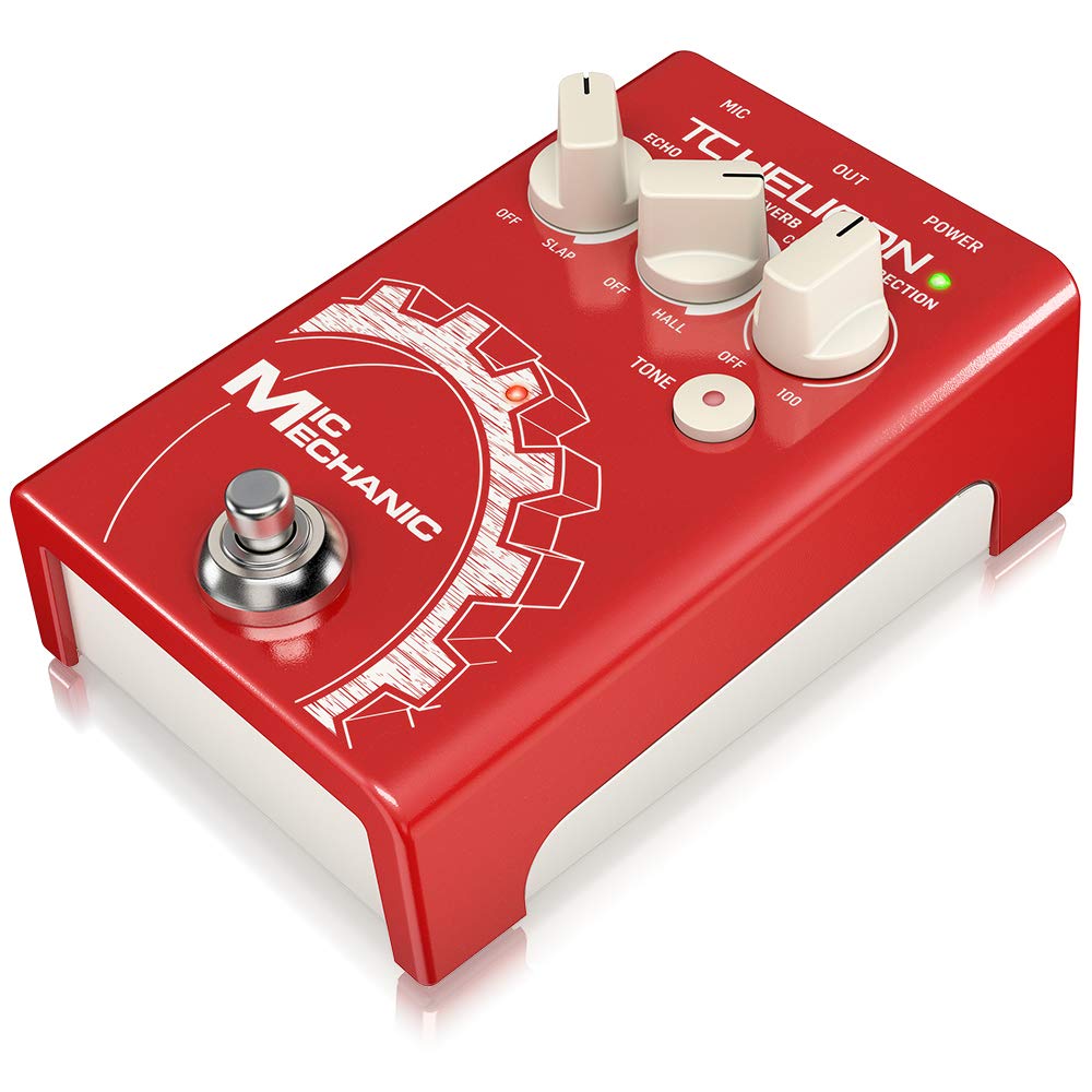 TC-Helicon TC Helicon MIC MECHANIC 2 Ultra-Simple Battery-Powered Vocal Effects Stompbox with Reverb, Echo and Pitch Correction