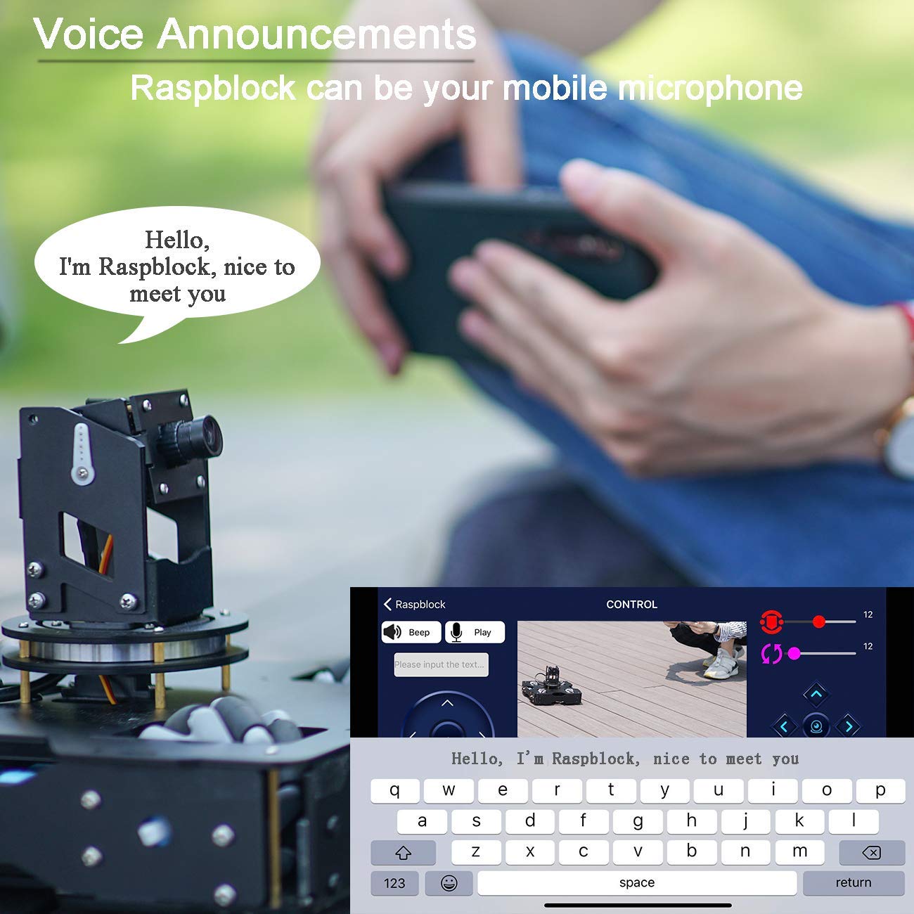 Yahboom Raspberry Pi Robot Pi 4B Kit Mecanum Wheel 3-DOF Camera Python Robotic Car for Adults AI Object Recognitn Tracking (Raspblock Without Pi)