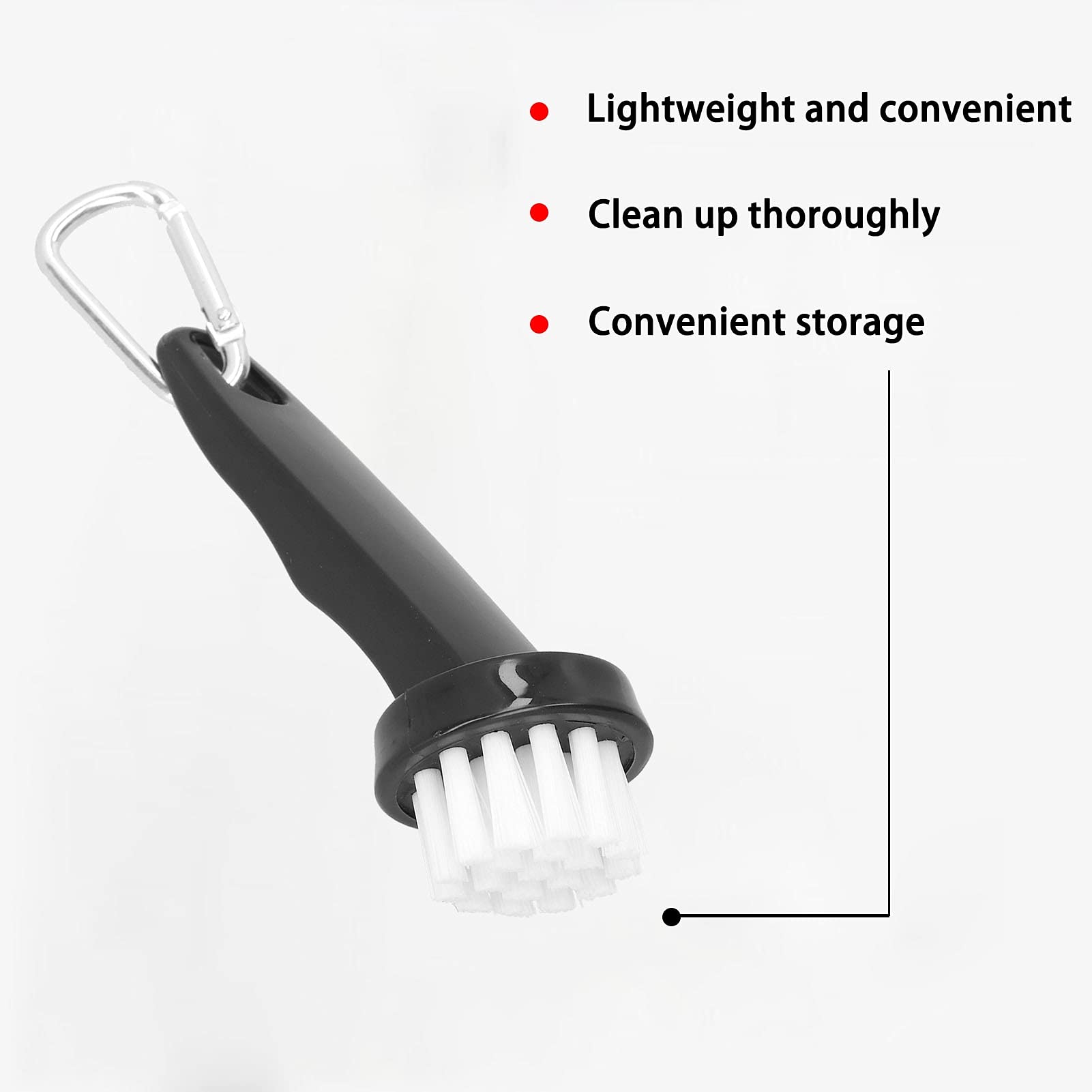 VGEBY Brush, Round Head Putting Pole Cleaning Brush Nylon Cleaner Accessory