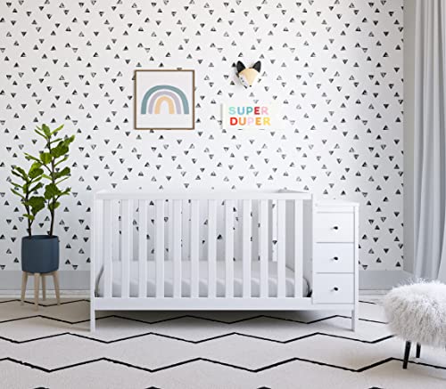 STORKCRAFT Malibu Customizable Convertible Crib (White) – GREENGUARD Gold Certified, Crib with Storage Drawers, Converts to Toddler Bed, Fits Standard Full-Size Crib Mattress
