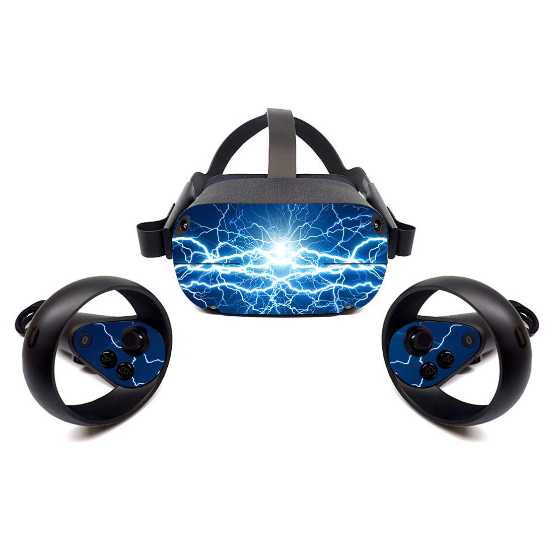 Wodoys Vinyl Skins Sticker for Oculus Quest VR Headset and Controllers Cover - Thunderstorm