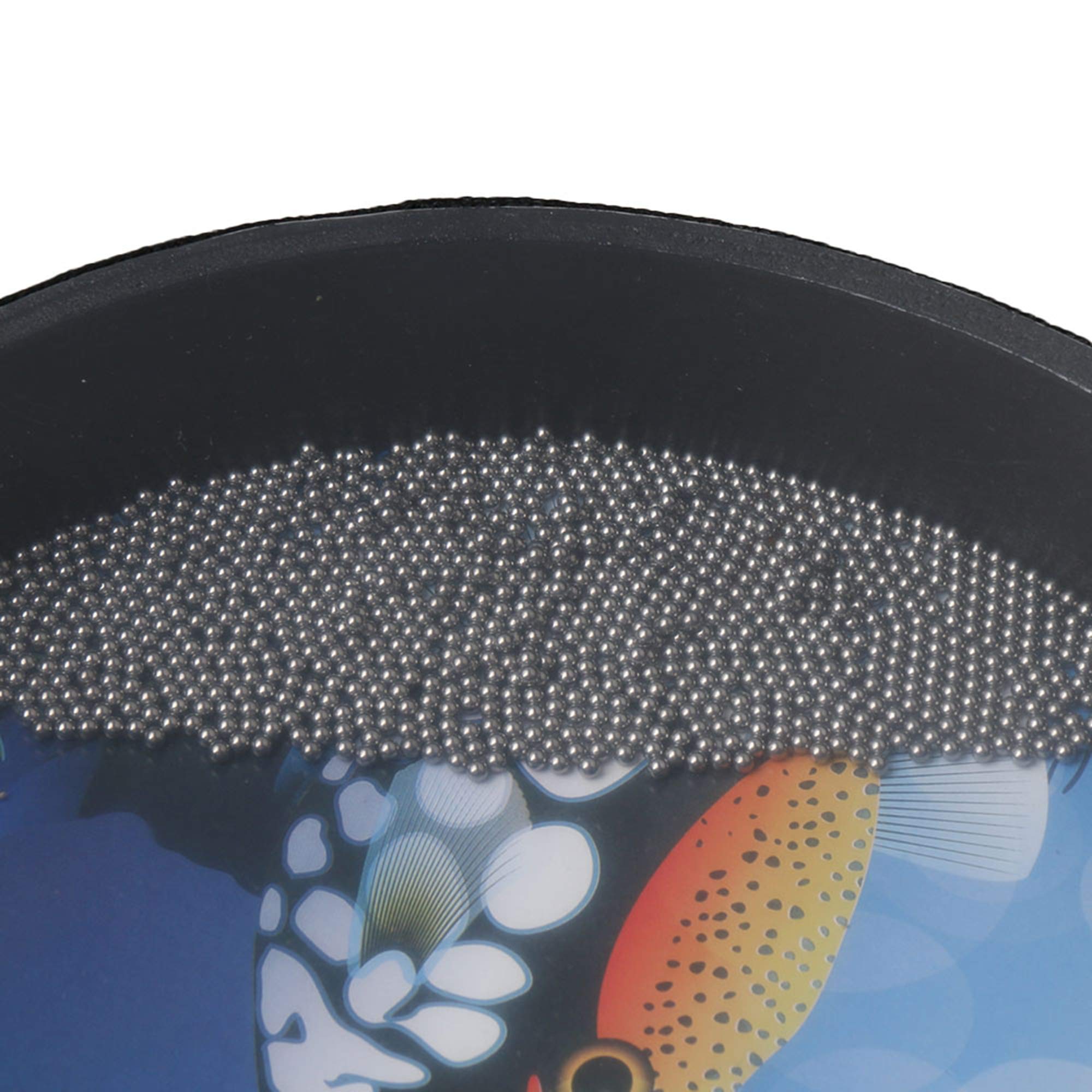 Yibuy Sound Drum Percussion Wave Bead Ocean Hand Drum with Hardwood Sea Drum Musical Instrument Percussion 253mm/9.96inch (Diameter) for Party
