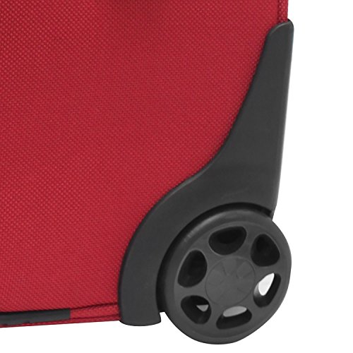 Traveler's Choice Conventional II Expandable Rugged Rollaboard Luggage, Red, Carry-on 21-Inch