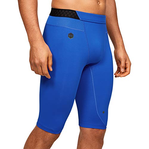 Under Armour Men's UA Rush HeatGear Long Compression Shorts XL Blue