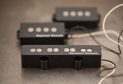 Seymour Duncan Quarter Pound P-J Bass Set- High Output Neck and Bridge Pickups for Classic and Hard Rock, Grunge, Metal, and Punk