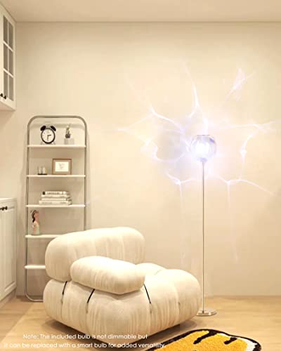 Yomony Floor Lamp - Open Glass Standing Light with Blub for Living Room, Bedroom, Office (Gold, Hill - Floorlamp)