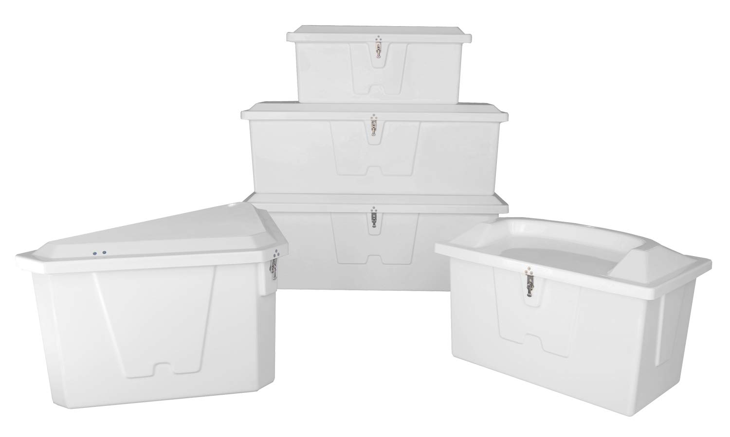 Taylor Made Stow 'N Go Fiberglass Dock Box with Top Seat - Large (29H x 72"W x 29"D) β Durable and Secure Storage for Boat Accessories - UV Gelcoat Finish - Stainless Steel Latch β 2020108645
