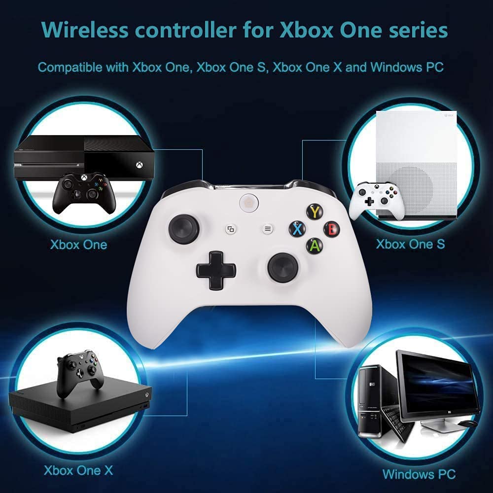Wireless Controller for All Xbox One Models Xbox Series X/S/Xbox One/Xbox One S/One X /PC, With Headphone Jack (White)