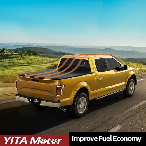YITAMOTOR Soft Roll Up Truck Bed Tonneau Cover Compatible with 2015-2024 Ford F-150 5.5 ft Bed