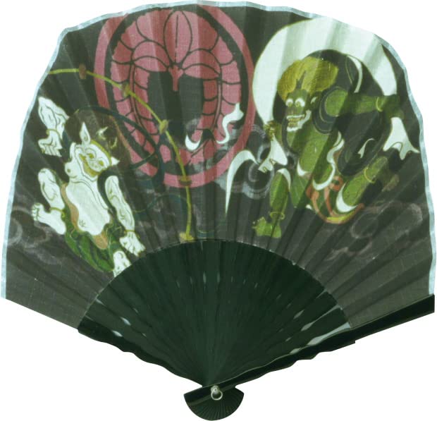 大西賢製販(Oonisikenseihan) Ken Onishi 63-21 Men's Fan Fan 9.1 inches (23 cm), Fujin Thunder God Ripple