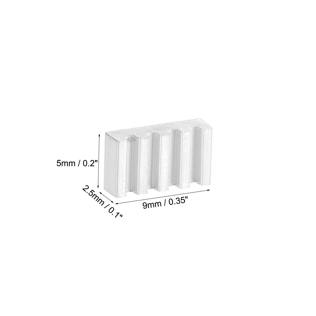 uxcell Electronics Cooler Heatsink for MOS GPU IC Chip Silver 5 x 9 x 2.5 mm 20pcs