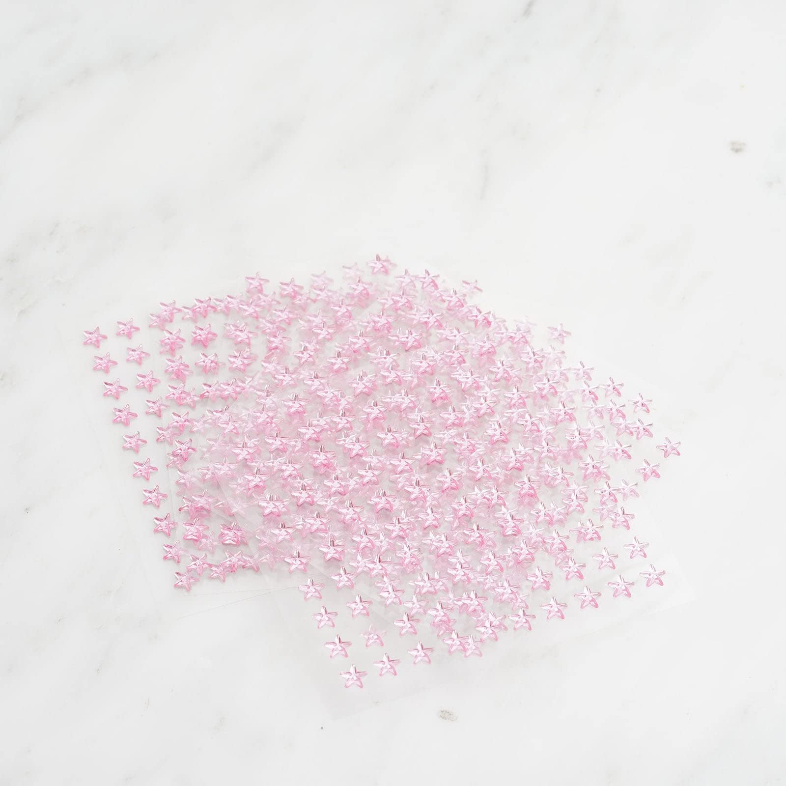 TABLECLOTHSFACTORY Self Adhesive Diamond Rhinestone Star Shape Peel Stickers- Pink - 600 PCS
