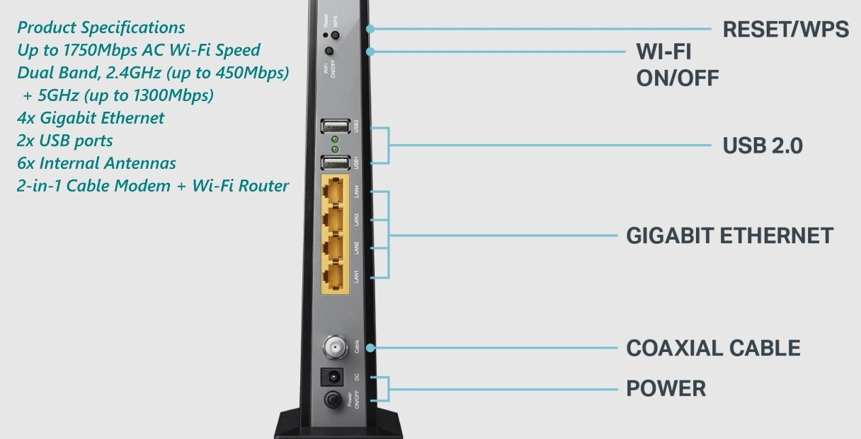 TP-Link Archer CR700 16x4 DOCSIS3.0 AC1750 Wireless Wi-Fi Cable Modem Router (Renewed)
