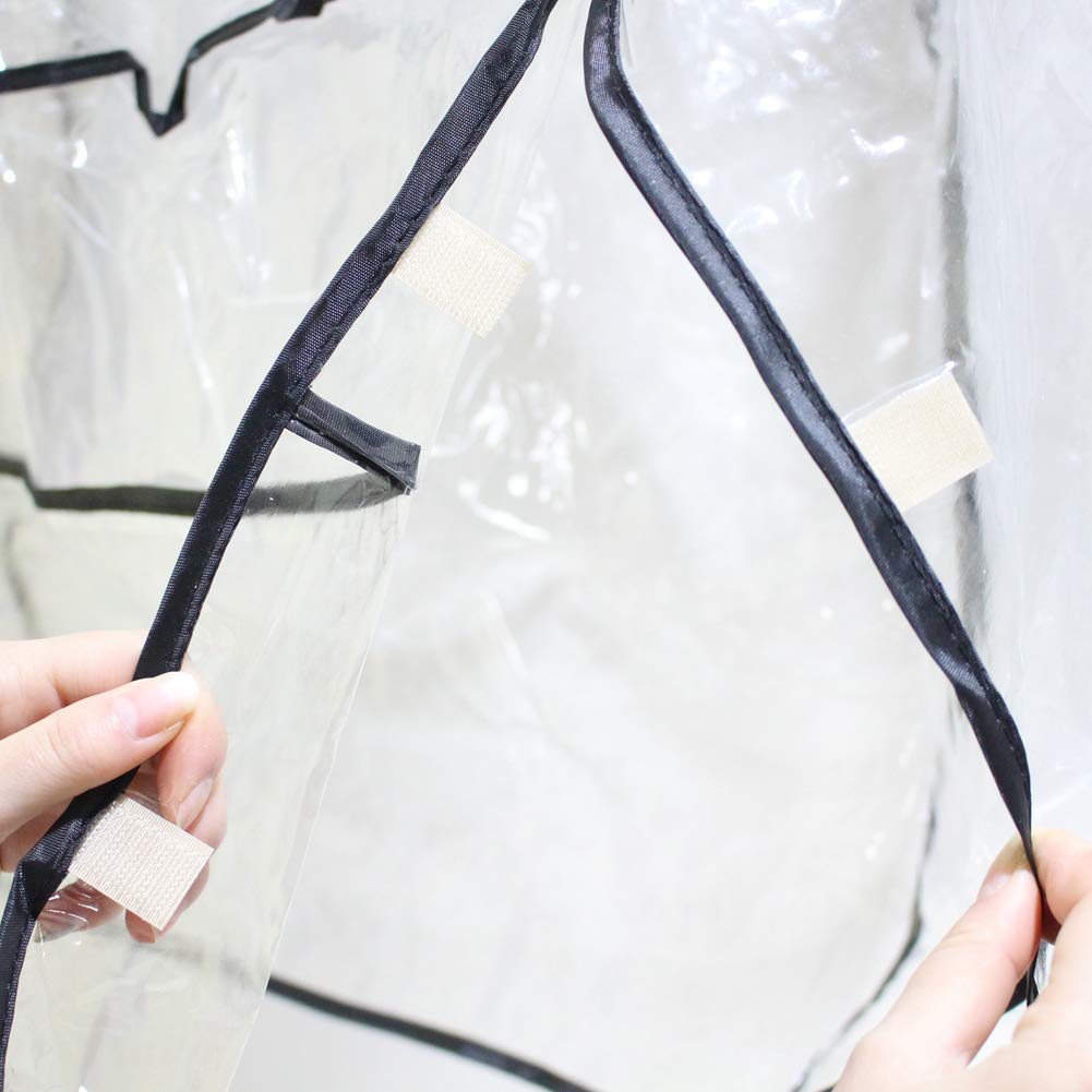 Smartcoco Universal Stroller Clear PVC Rain Cover Washable Dustproof Windproof Baby Travel Weather Shield