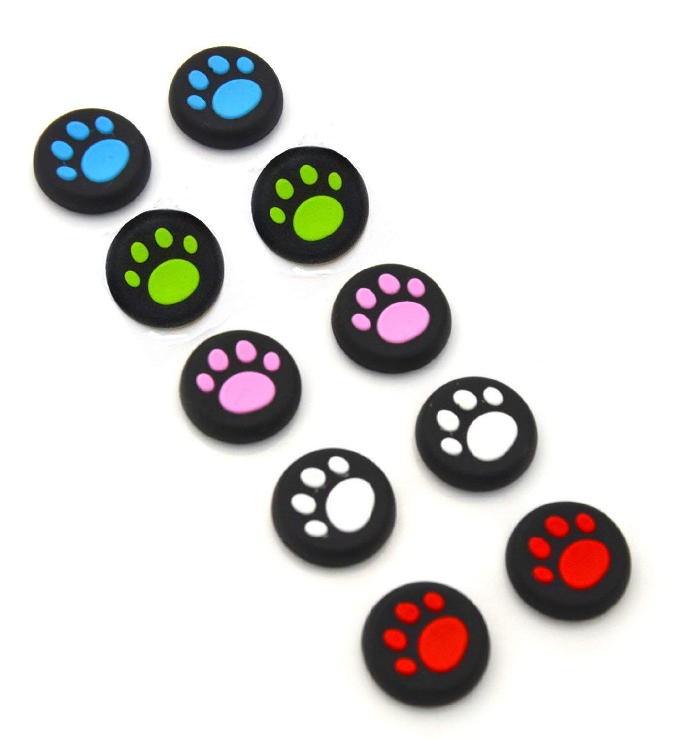 Silicone Thumb Stick Grips Cap Cover Joystick Thumbsticks Caps for PS4 Xbox ONE Xbox 360 PS3 PS2 Cat Dog Paw (M)