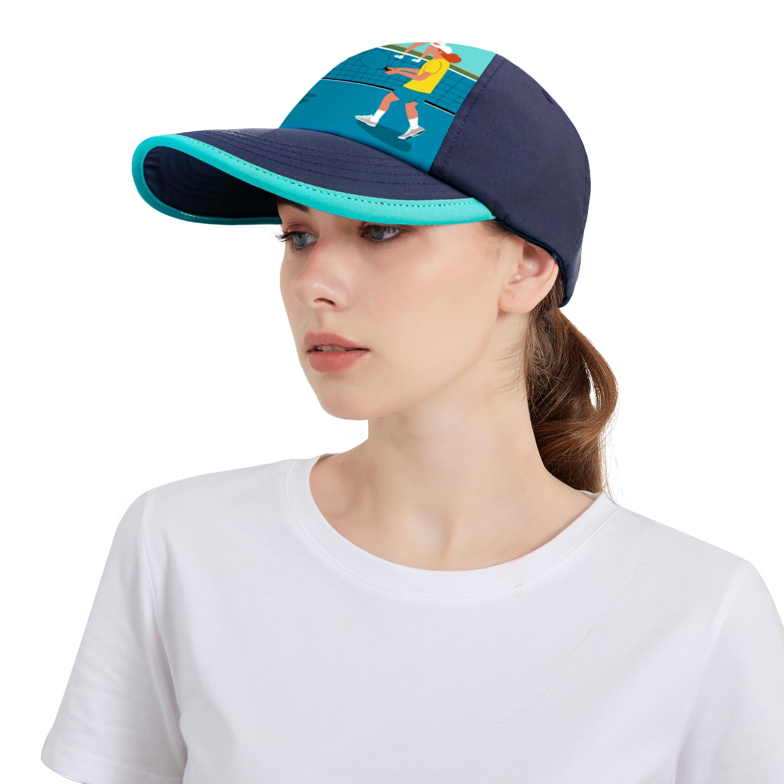 Women Baseball Caps, Adjustable Breathable Embroidered Sun Hat for Sport Golf Mesh Sunbonnet Outdoor Black