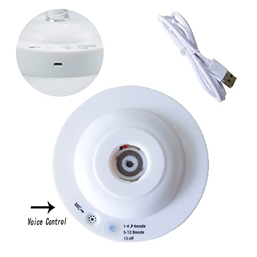 Tabletop Tree Light Artificial Tree 108 LED Fairy Tree Lamp with Sound Reflection Battery/USB Operated for Indoor Home Decoration (Warm White)
