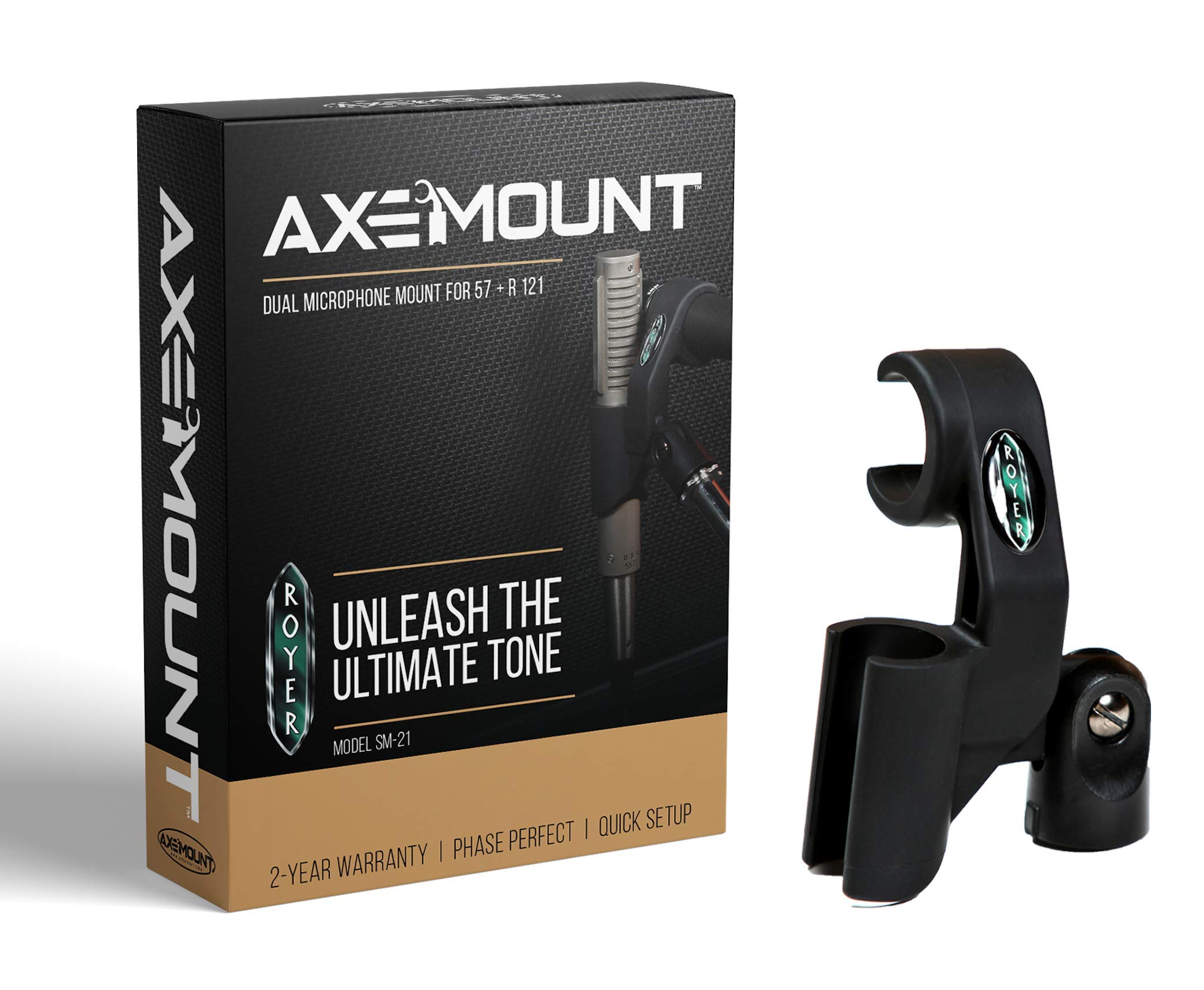 Royer AxeMount - Dual Microphone Mount for 57 + Royer 121