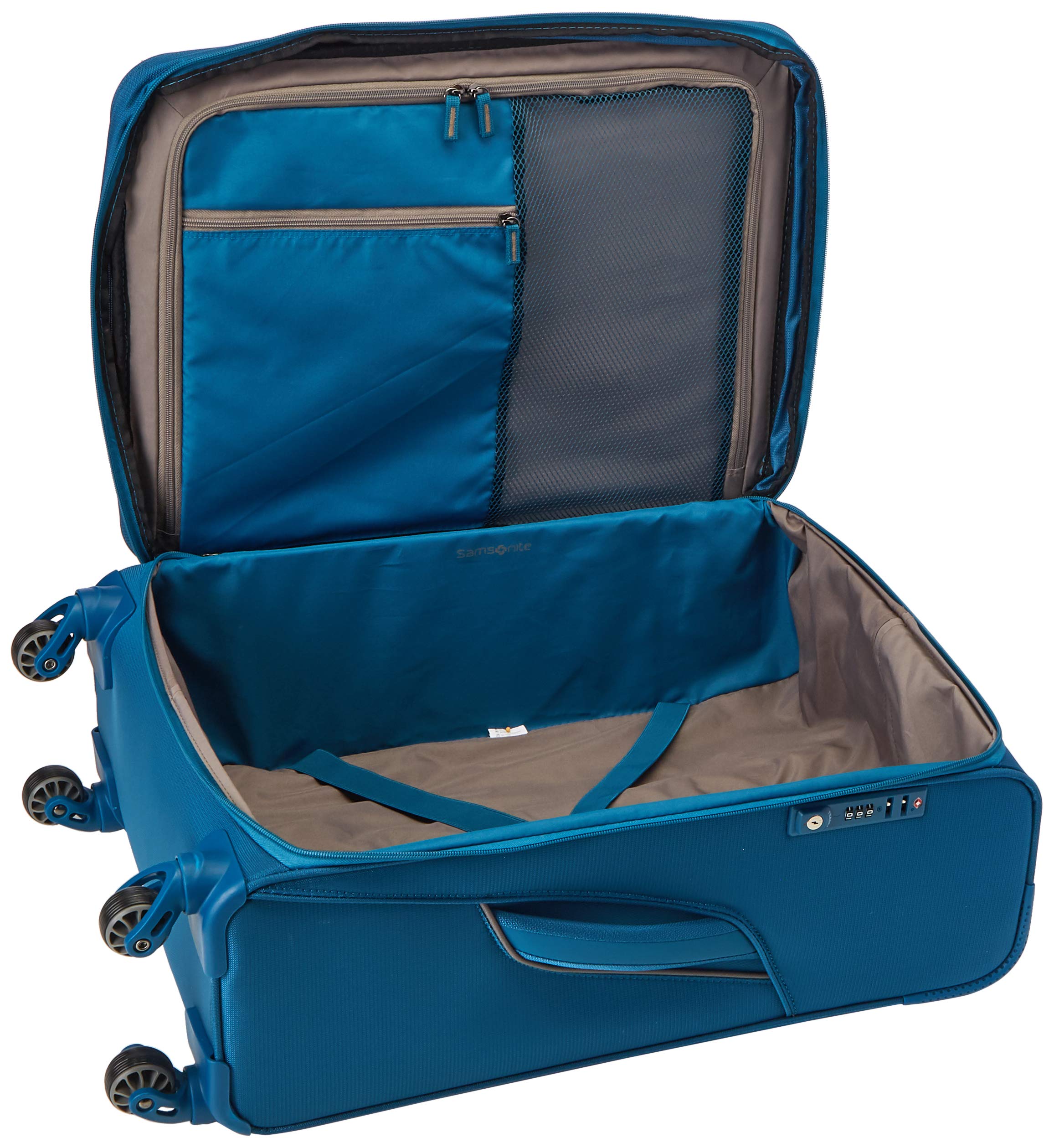 Samsonite Patrono Spinner Unisex Medium Blue Polyester Luggage Bag TSA Approved 108105-1090