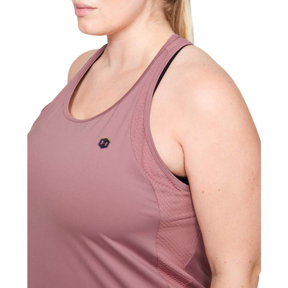 Under Armour Rush Sleeveless, Hushed Pink (662)/Black, 3X